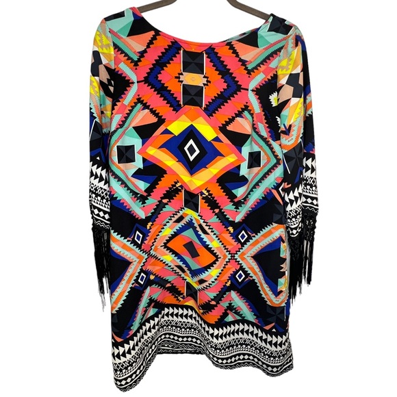 Gianni Bini | Dresses | Gianni Bini Boho Dress Aztec Fluorescent Print ...